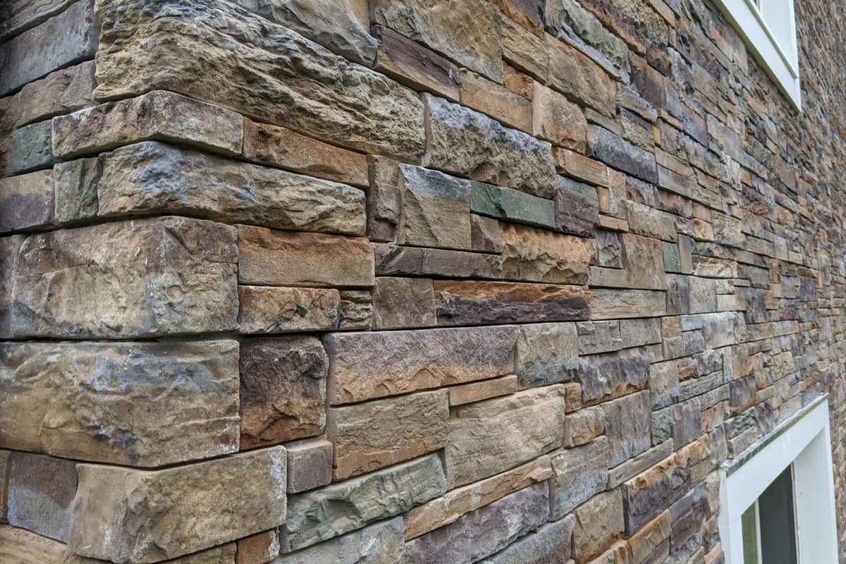 dry stack stone siding