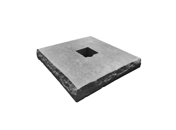 Hewn Sandstone Pier Cap with 4" Post