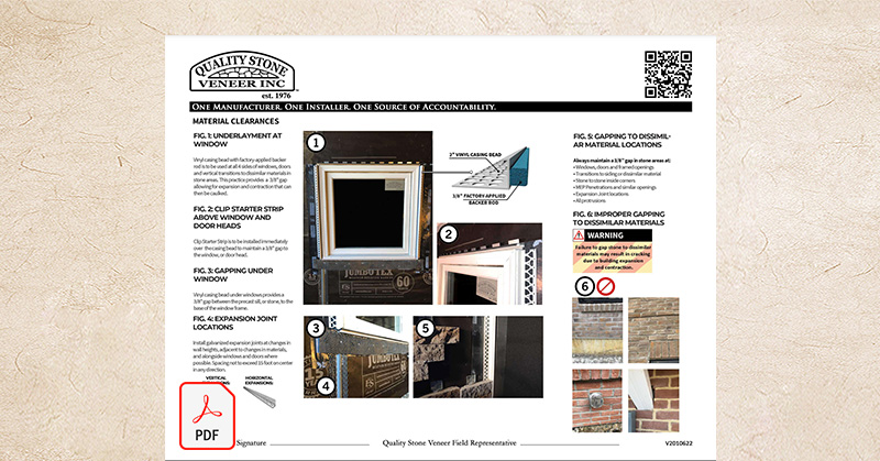 Stone Detail Drawings - Quality Stone Veneer