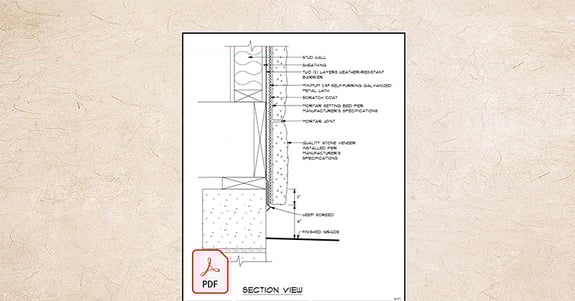 Stone Detail Drawings - Quality Stone Veneer